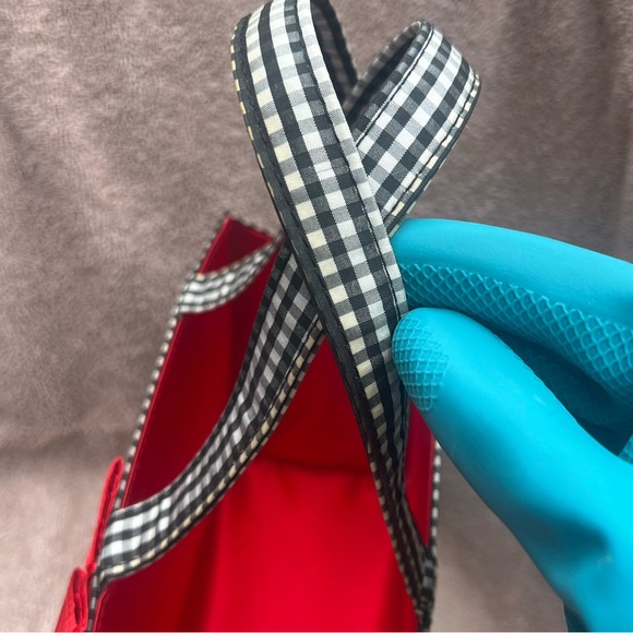 Bags | Red Silk Cloth Inside No Rips Or Tears Lite Yellowing Staining ...